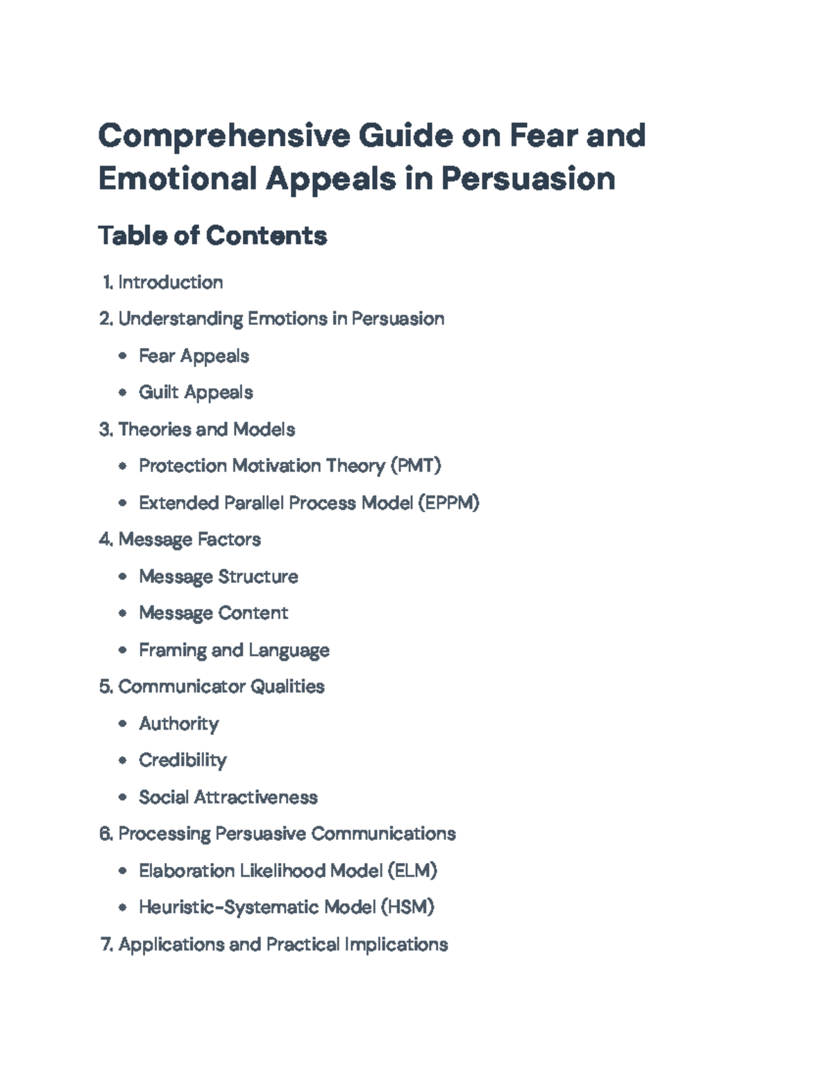 Comprehensive Guide to Emotional Appeals in Persuasion Techniques - Studocu
