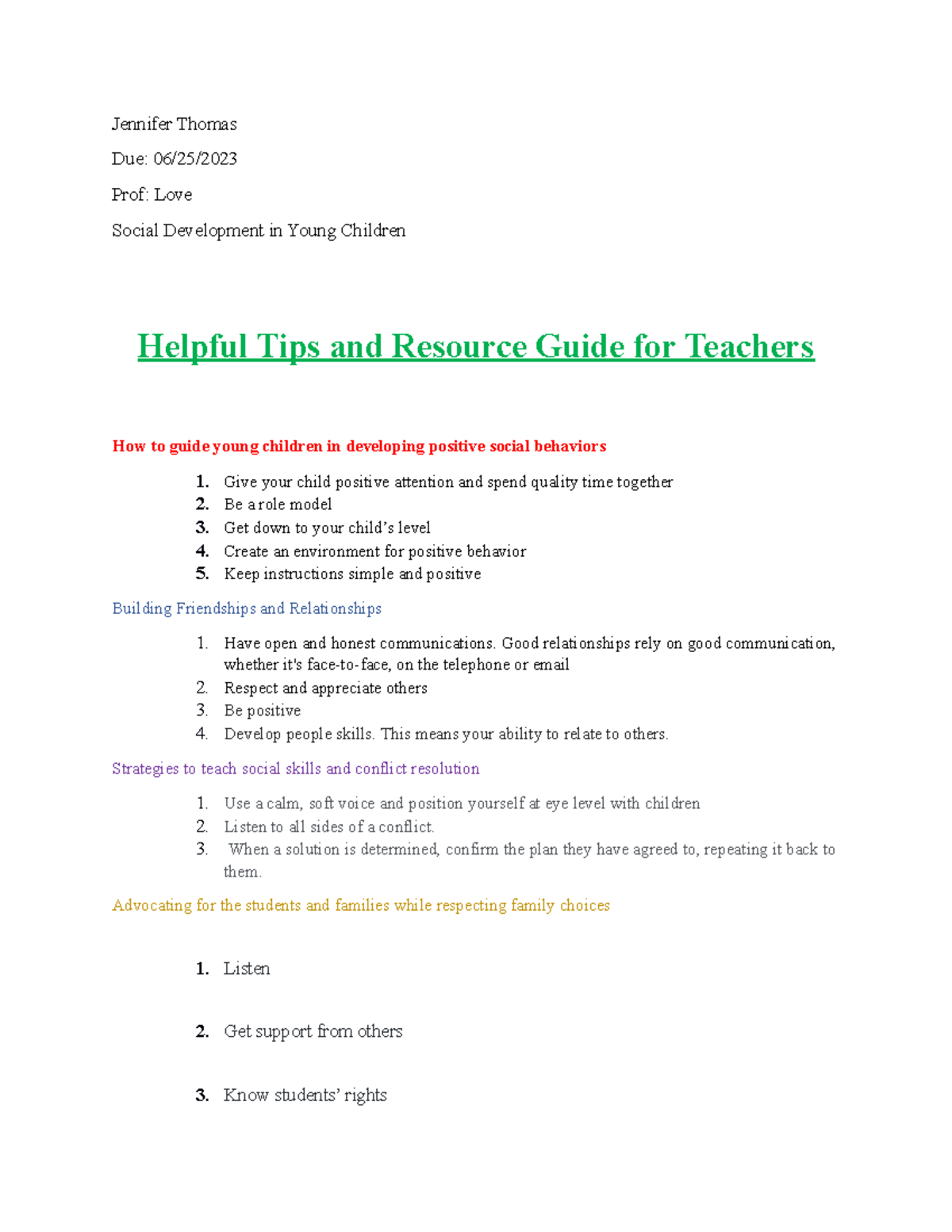 Social Development Strategies for Young Children (EDU 101) - Studocu