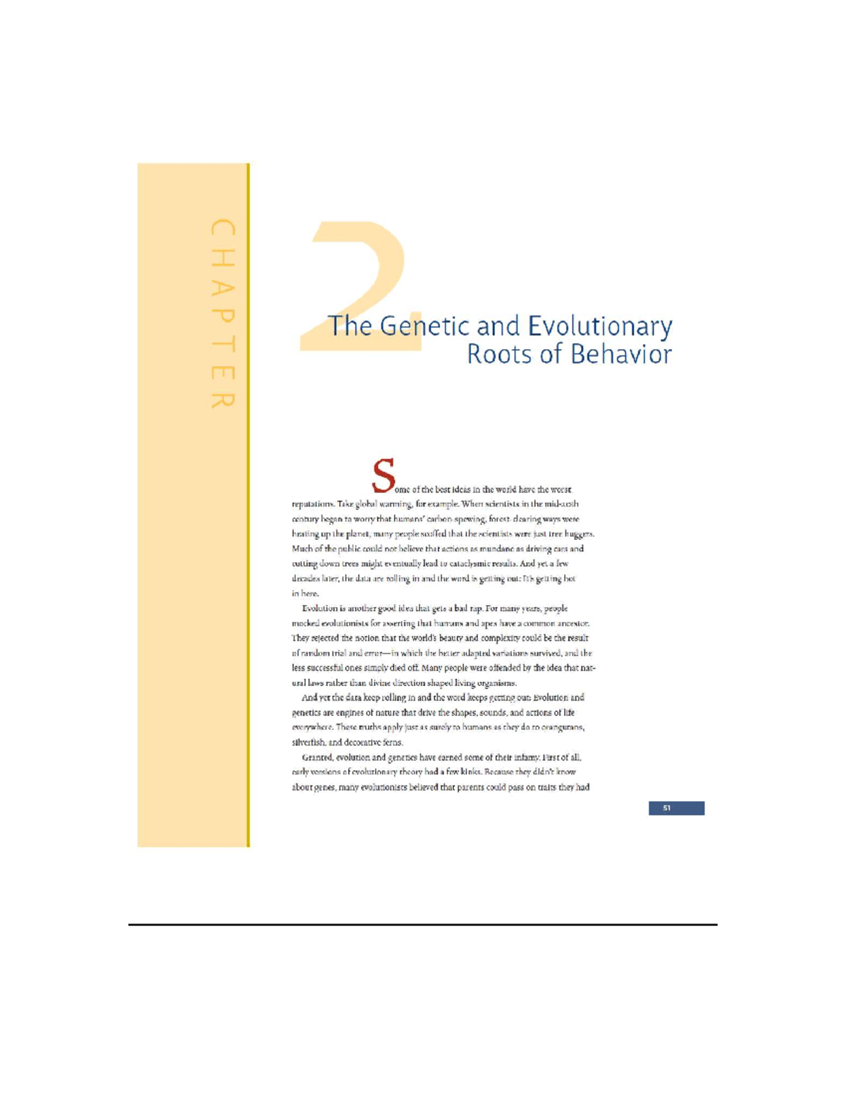 Genetic and Evolutionary Roots of Behavior - Chapter Overview - Studeersnel