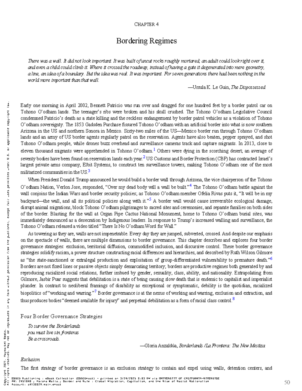 **CHAPTER 4: Border Governance Strategies in Global Migration (Course ...