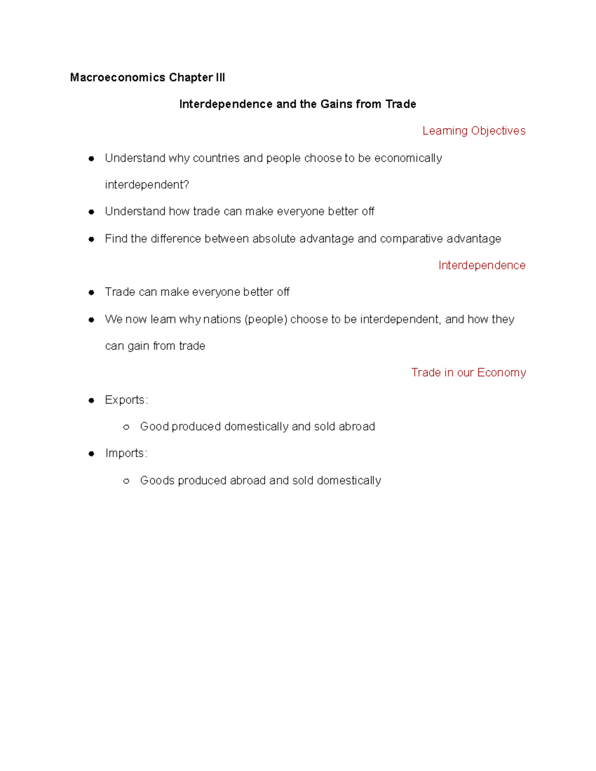 Macroeconomics Chapter 3 - Total output increases when one worker ...