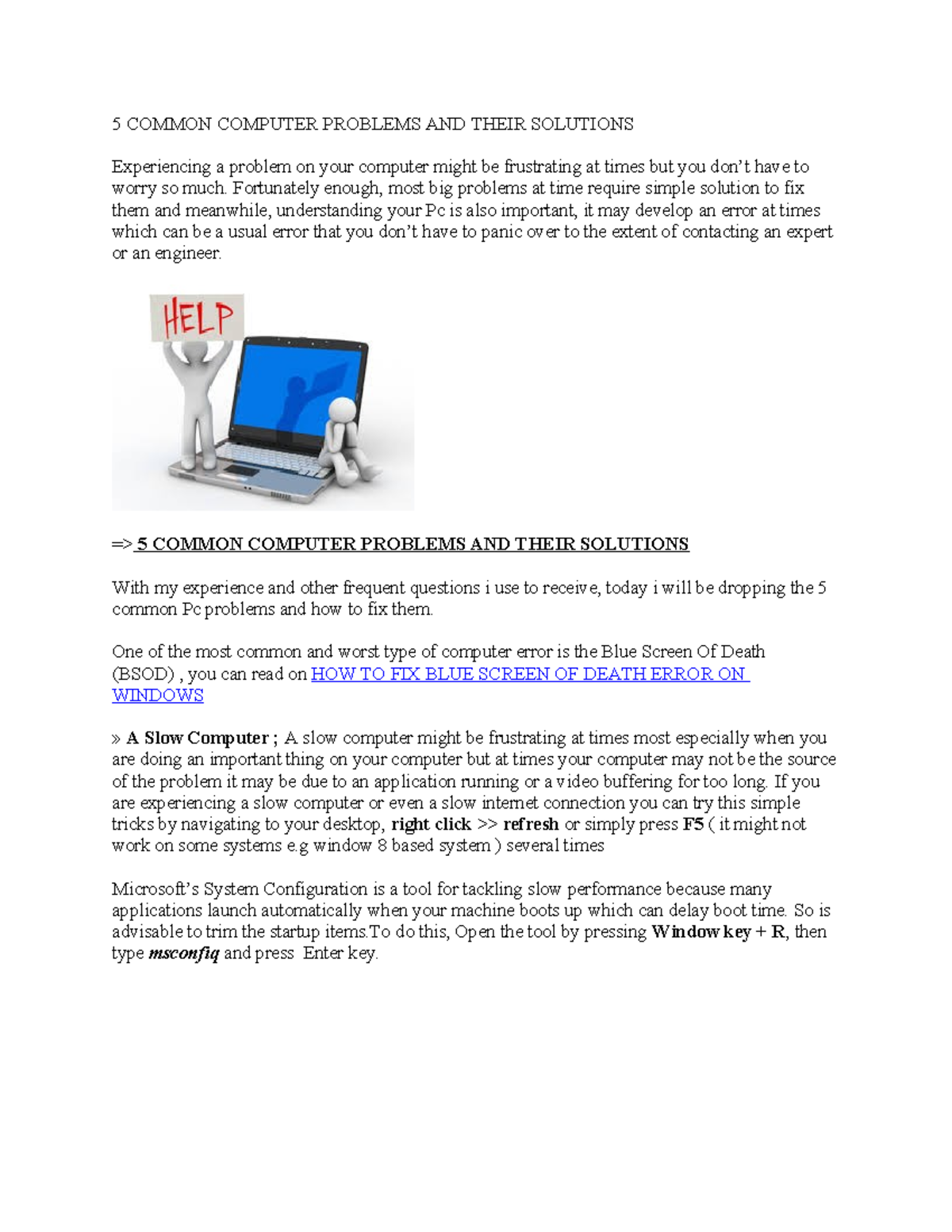 5 Common Computer Problems & Solutions: A Guide to Fixing Issues - Studocu
