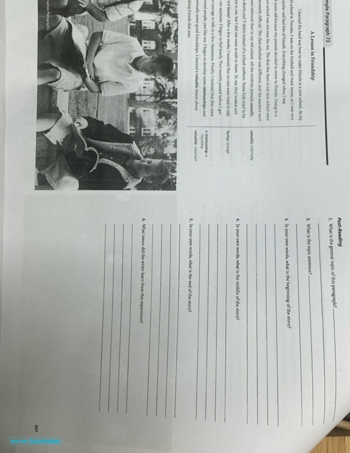 ENG 101: A Lesson in Friendship - Understanding Transition and ...