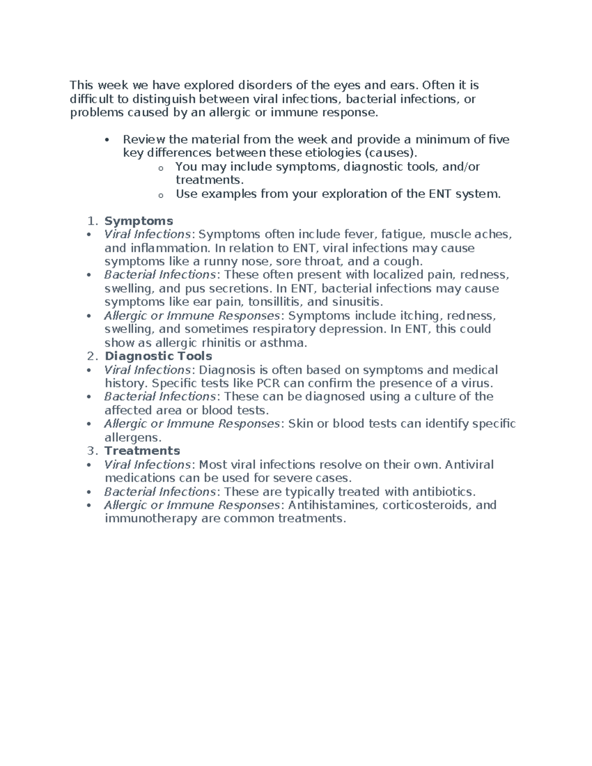 Pathophysiology Week 5: Eye and Ear Disorders Overview - Studocu