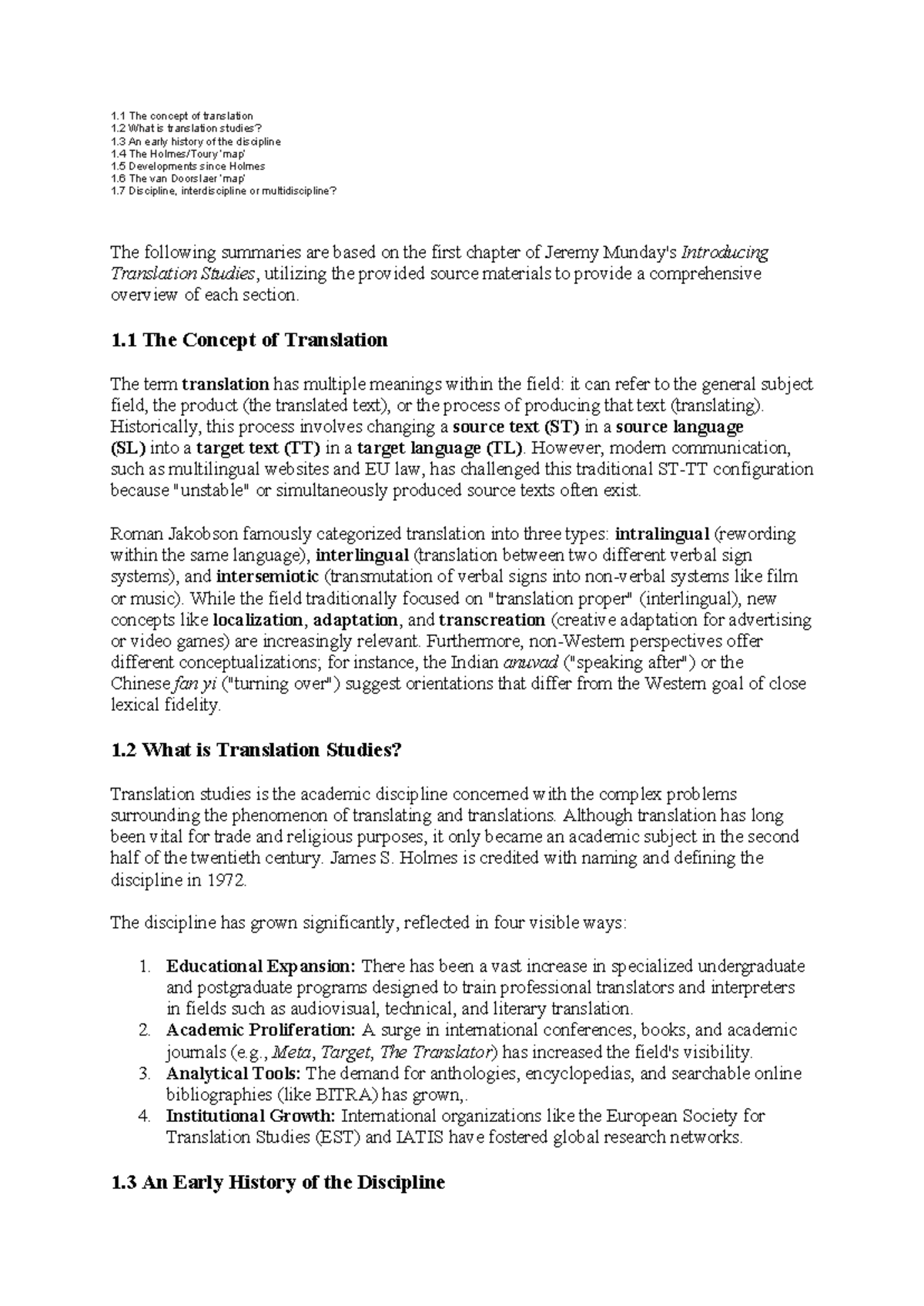 Chapter 1: Main Issues in Translation Studies (ENG 101) - Studocu