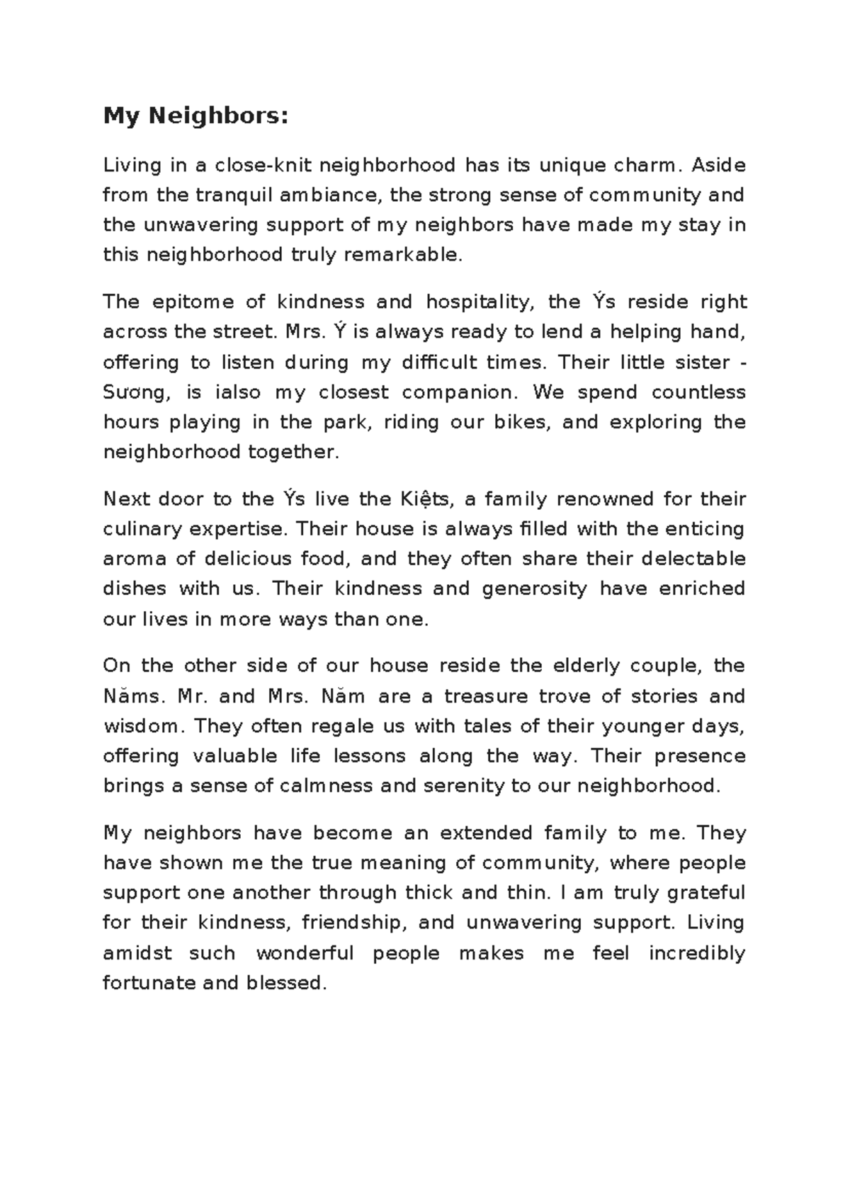My Neighbors - bài viết mang tính chất tham khảo - My Neighbors: Living ...