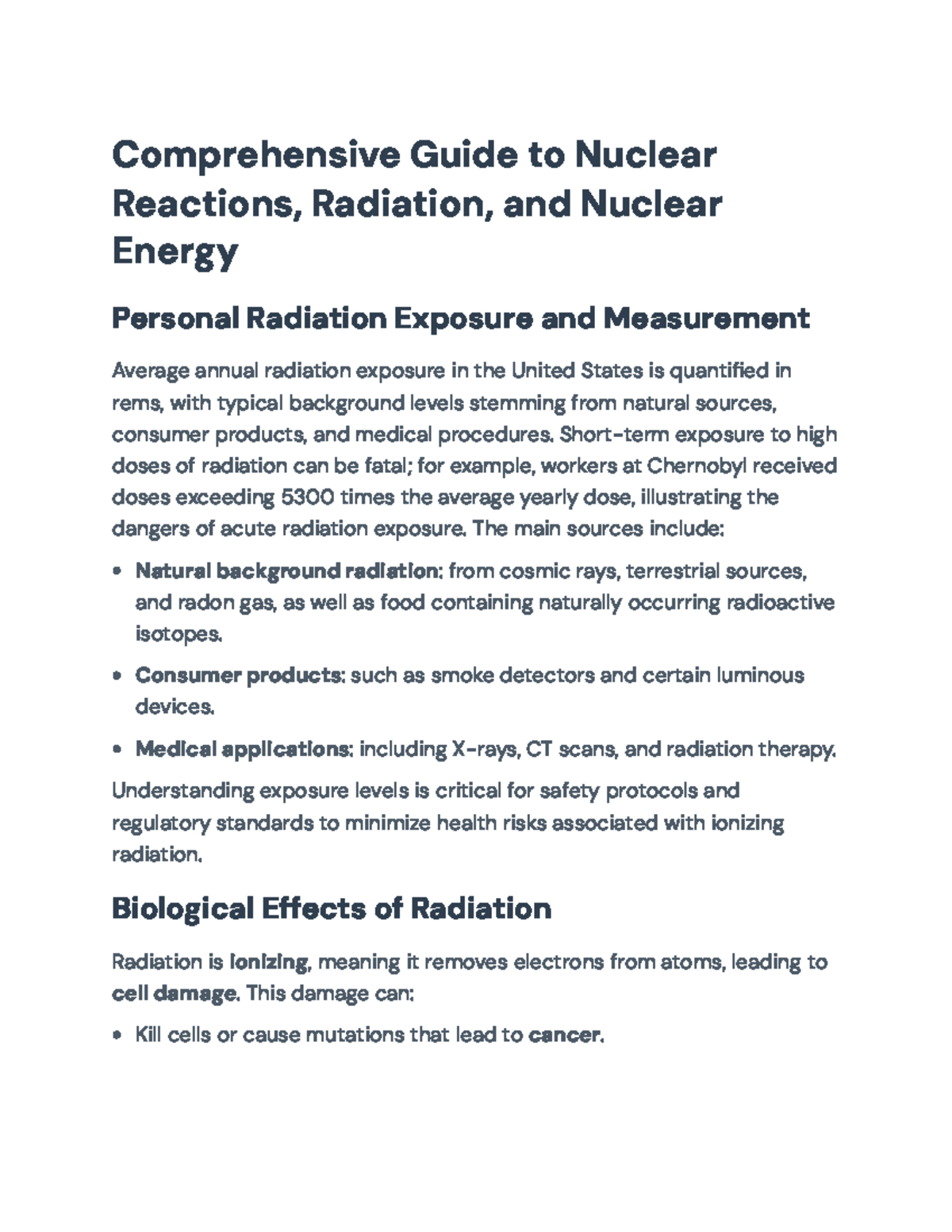 Comprehensive Guide to Nuclear Reactions & Radiation Effects (Course ...