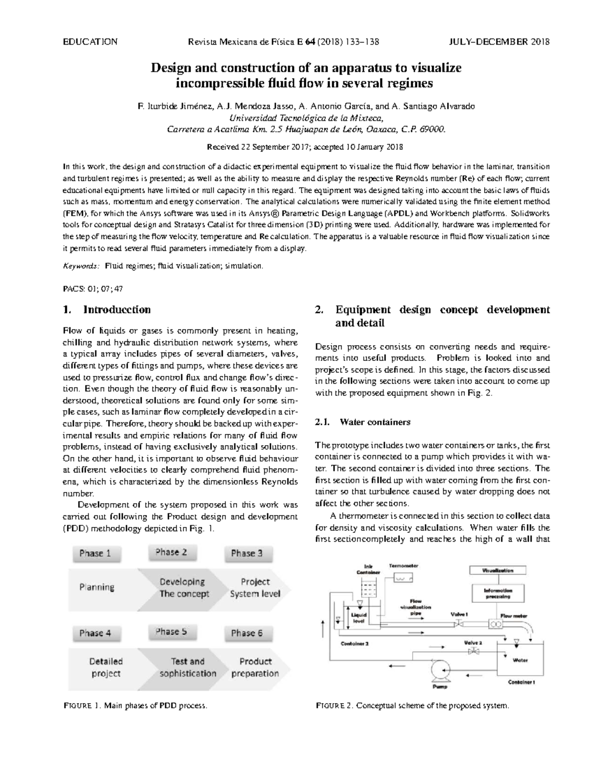 EDUCATION RMFE 64: Design & Construction of Fluid Flow Visualization ...