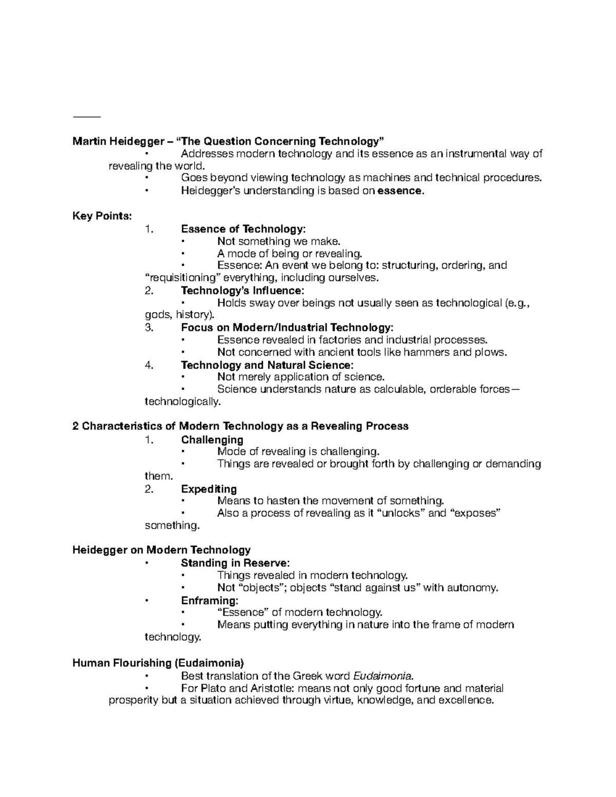 Heidegger's Essence of Technology and Human Flourishing: STS Insights ...