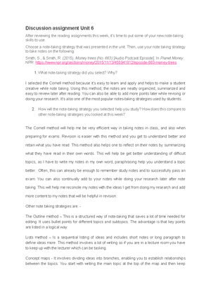 Bus 1101 Discussion unit - In the last unit, we learned about vision ...