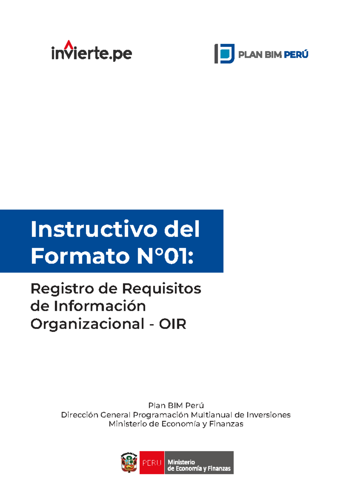 Instructivo del Formato OIR para la Gestión de Información ...