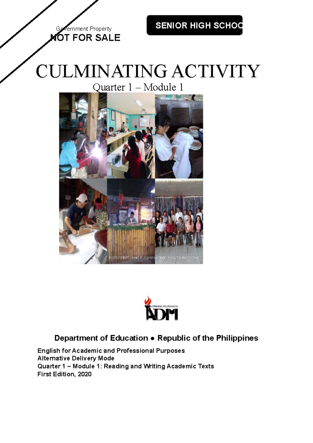 HUMSS 12 Final Exam Module 1: Culminating Activity Guide - Studocu