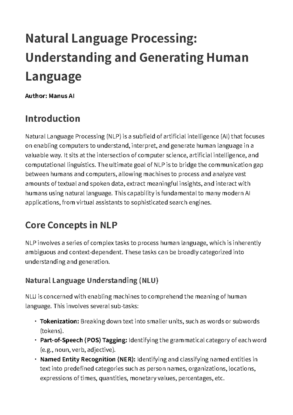 NLP 101: Understanding and Generating Human Language Concepts - Studocu