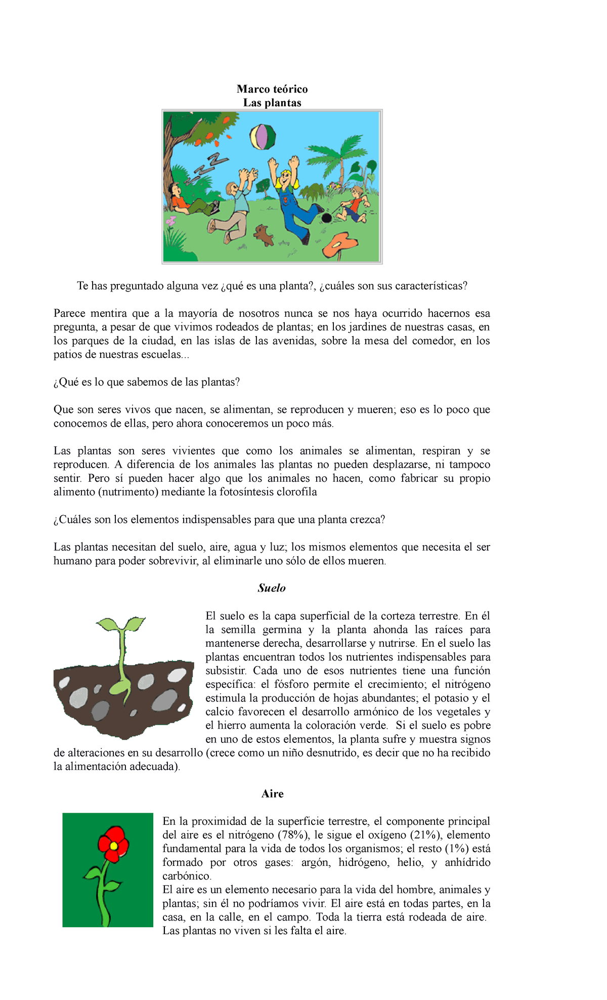 Características y Necesidades de las Plantas (Biología 101) - Studocu