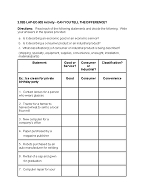 5.01 Day 1 Student Activit Y - 5 ACTIVITY - TRUE OR FALSE Directions ...