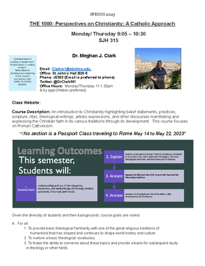 Final exam questions - How does Dei Verbum address New Atheism?Dei ...