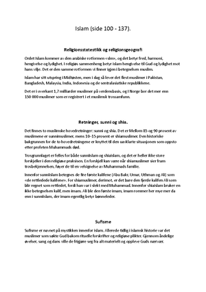 Islam - Spørsmål Ninians smarts syv dimensjoner Den rituelle ...