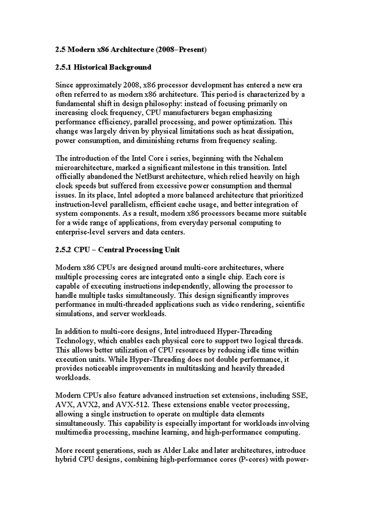 Modern x86 Architecture Overview: Key Developments and Innovations ...