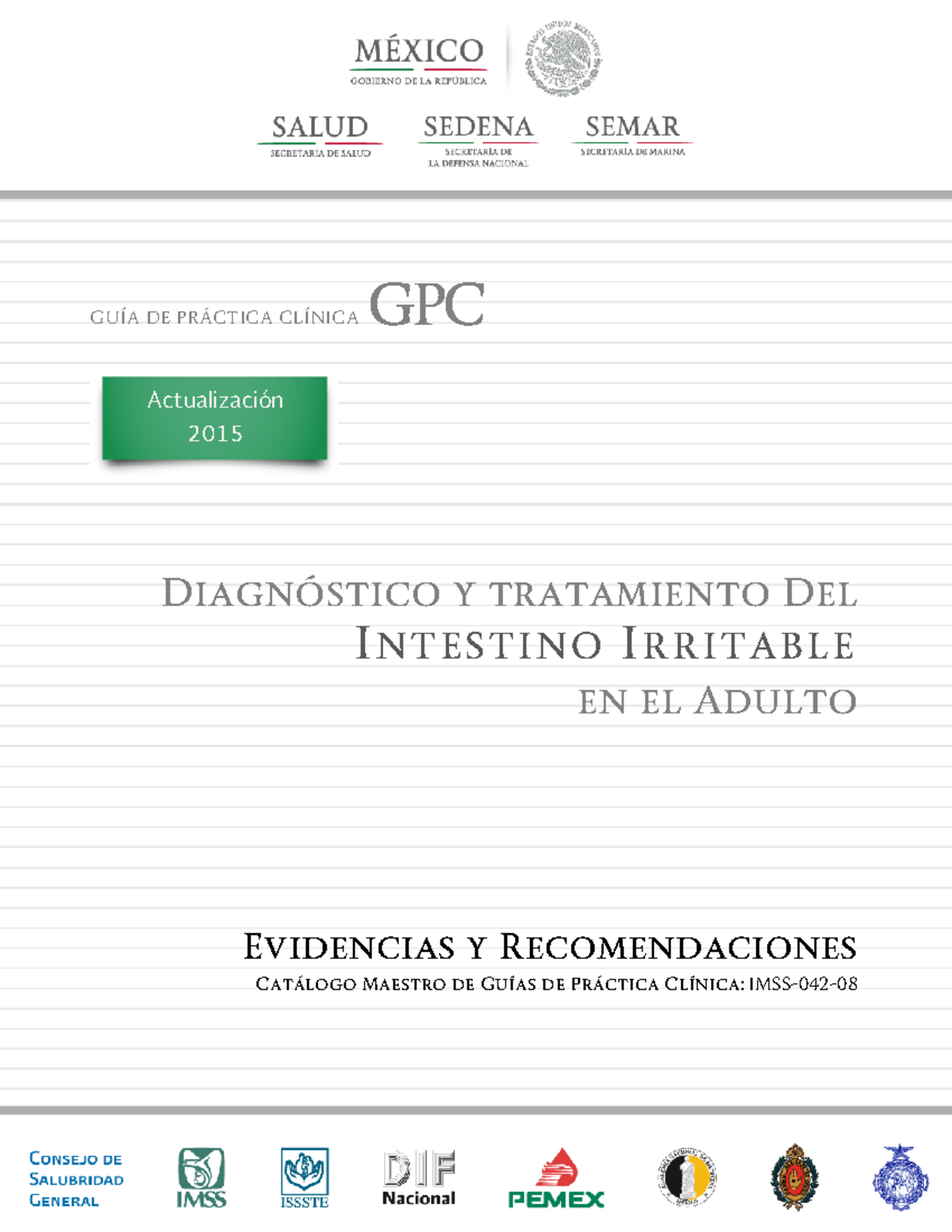 GPC-042 Guía de Diagnóstico y Tratamiento del Intestino Irritable - Studocu