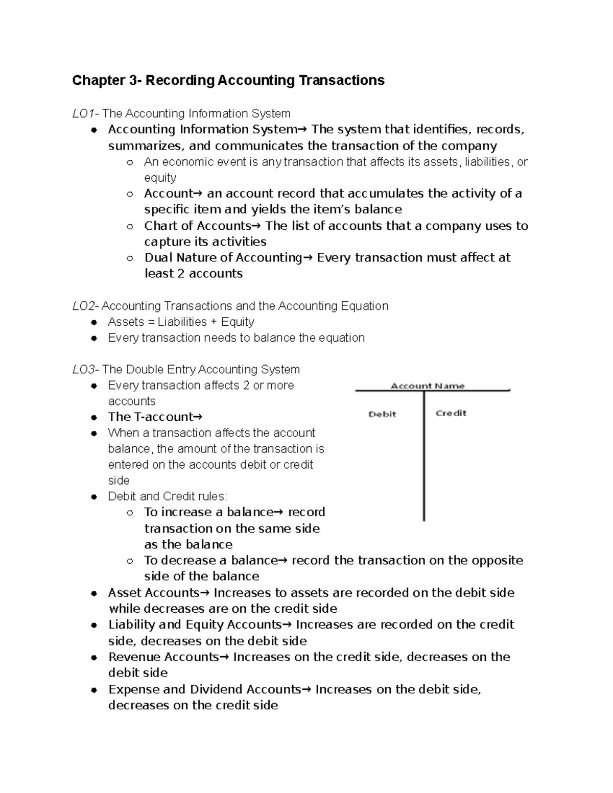 Accounting 211 Chapter 03: Recording Accounting Transactions Overview ...