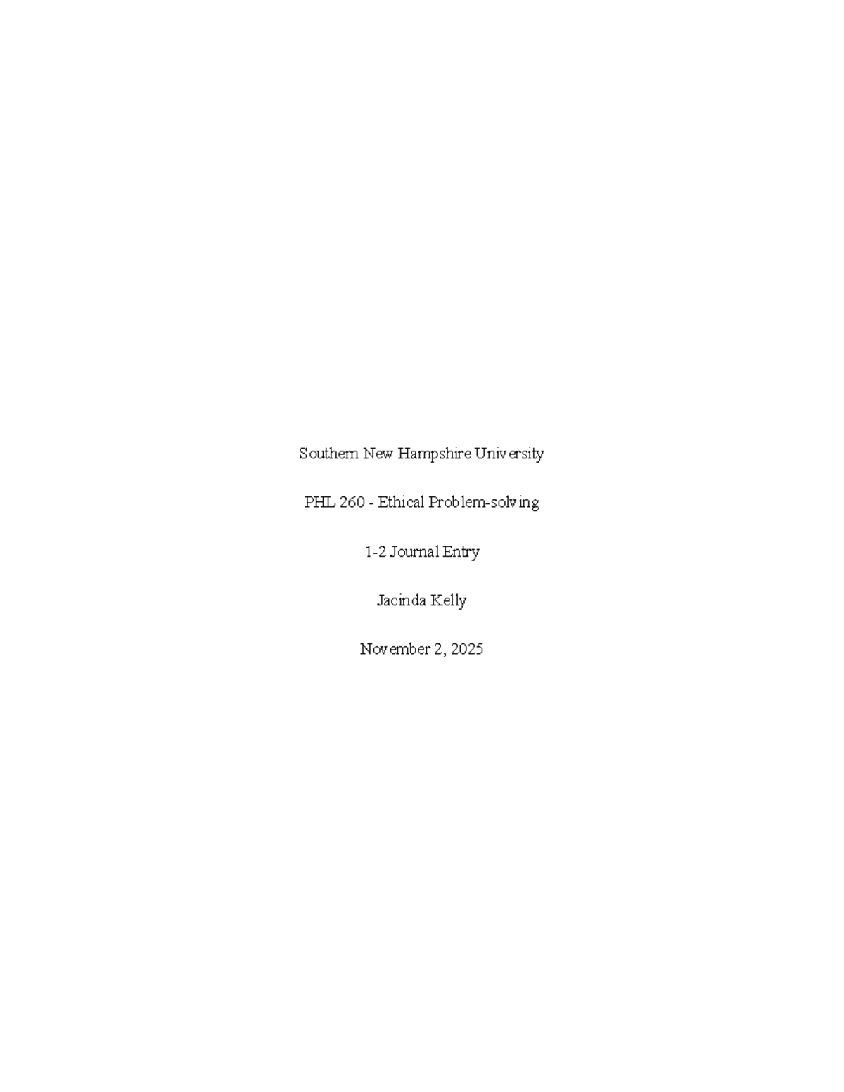 PHL 260 Ethical Journal Entry: Navigating Workplace Challenges - Studocu