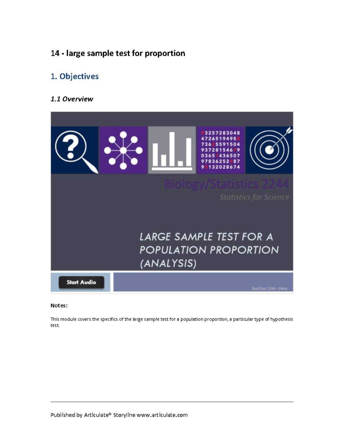Large Sample Test for Proportion: Hypothesis Testing Overview - Studocu