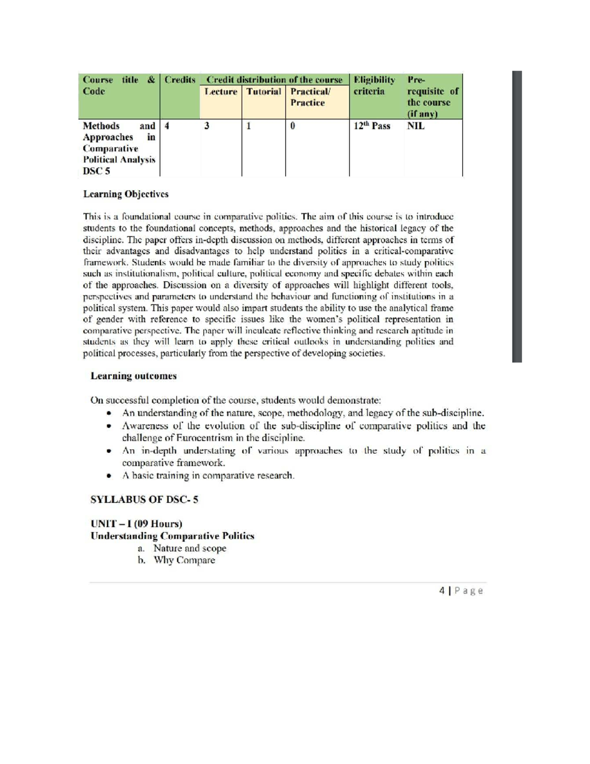 1.Syllabus- Methods and Approaches to Comparative Political Analysis ...