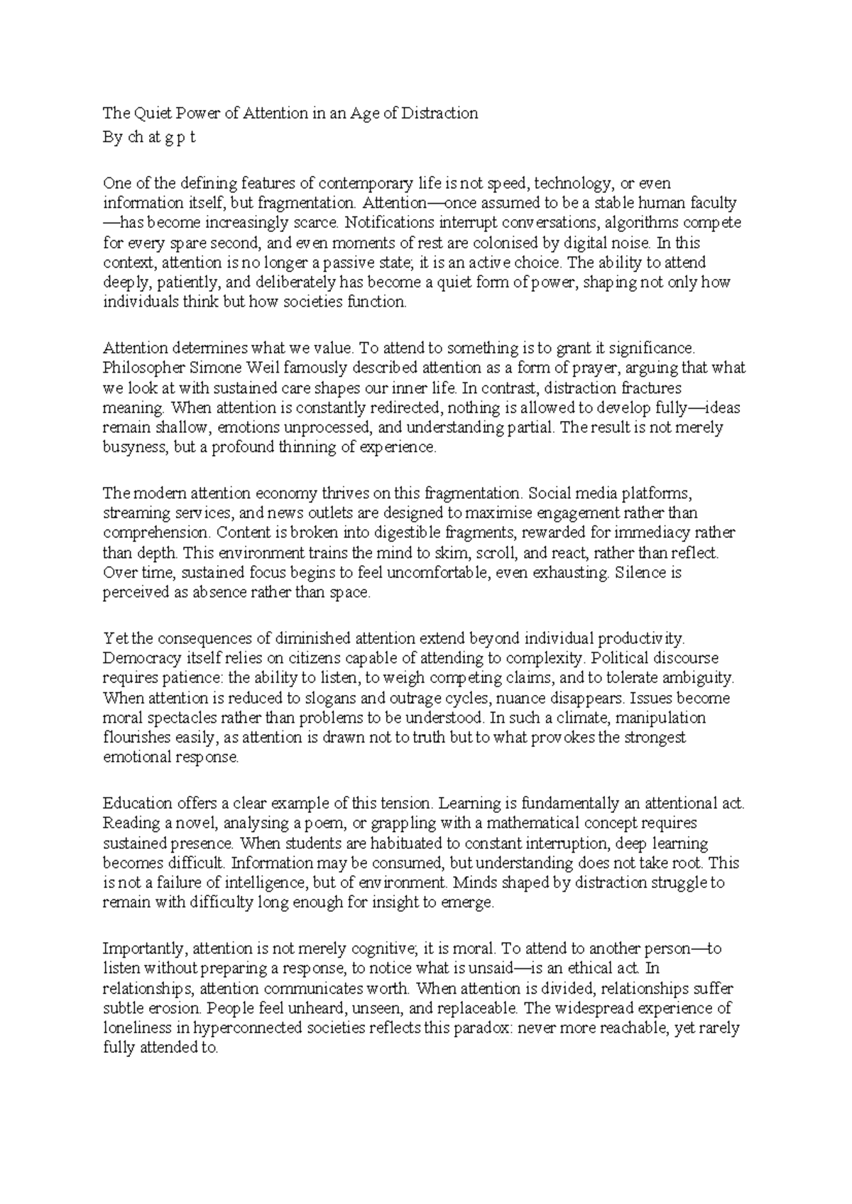 Critical Essay: Consumer Choice & Its Impact on Freedom - Studocu