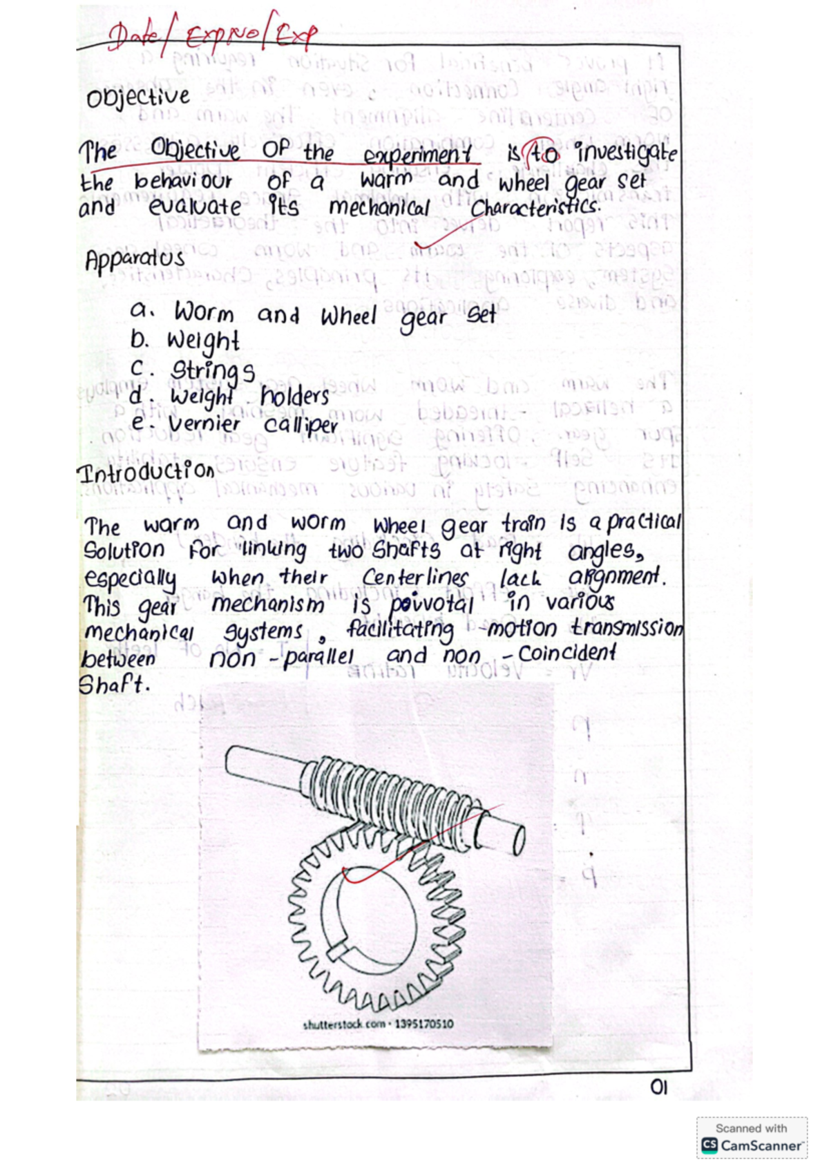 EGT Practical 4: Investigating Worm and Wheel Gear System Mechanics ...