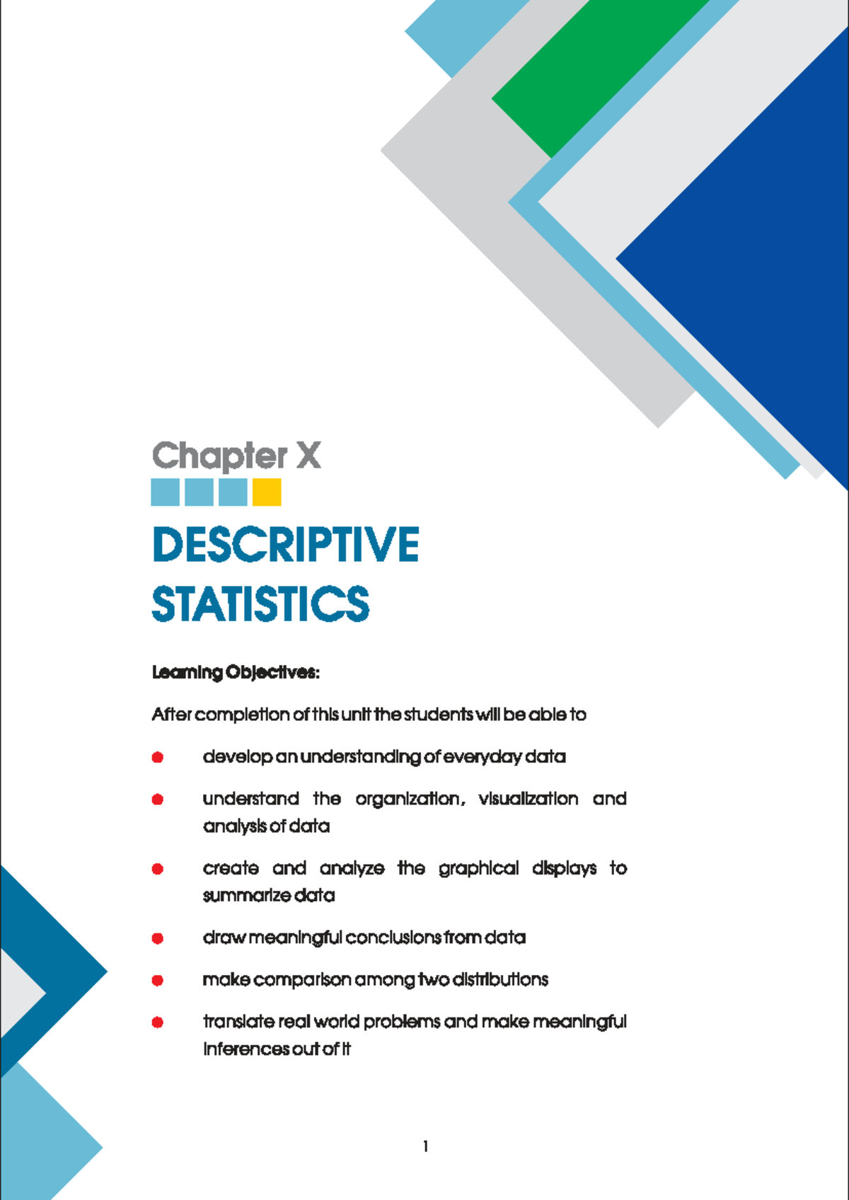 Business Statistics - Chapter X: Descriptive Statistics Overview - Studocu