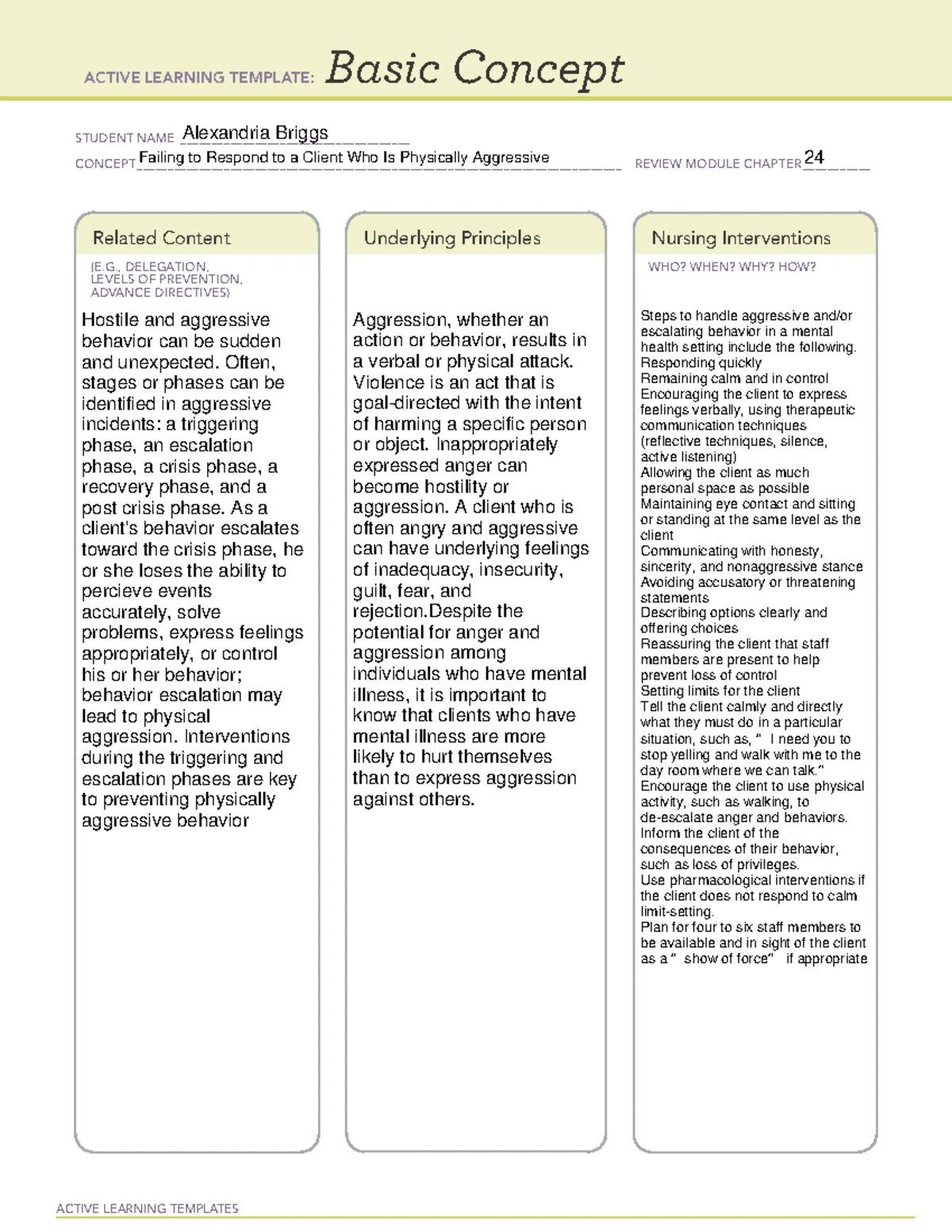 Active Learning Template Therapeutic Procedure form - ACTIVE LEARNING ...