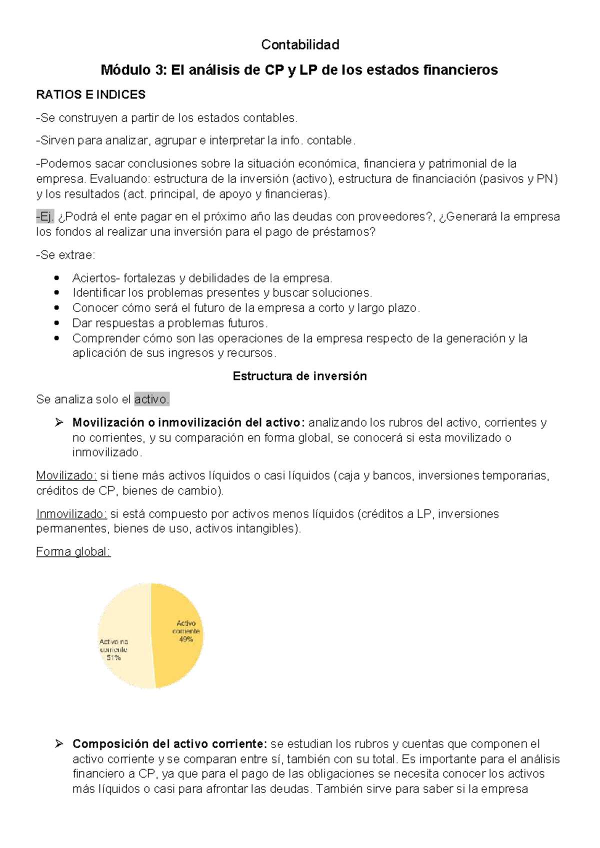 Resumen Módulo 3 y 4: Análisis de Ratios Financieros en Contabilidad - Studocu