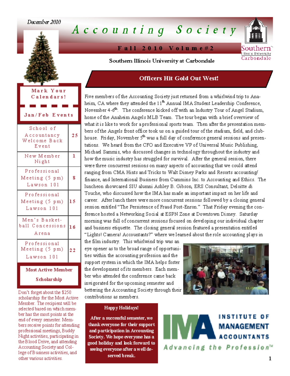 Acct Soc Newsletter - December 2010 Events & Highlights - Studocu