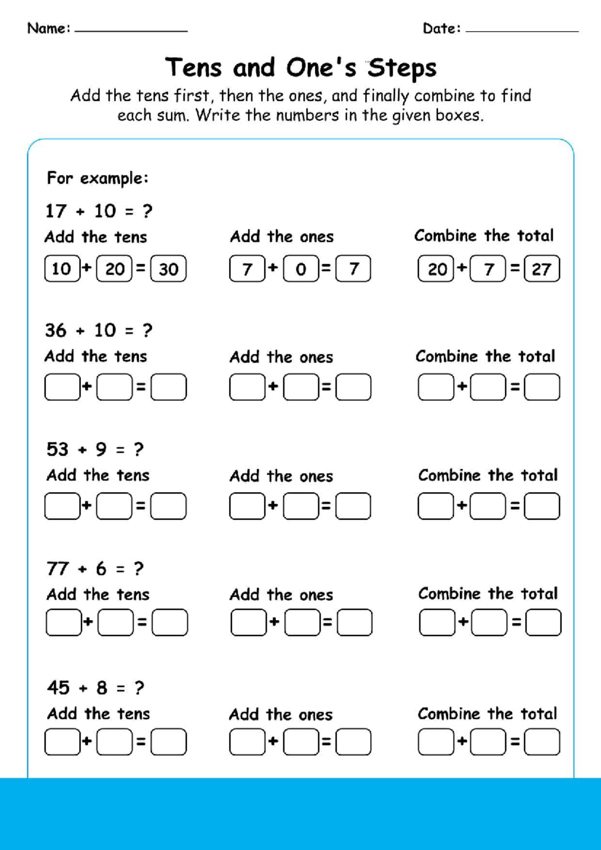 Add Two-Digit Numbers - 1st Grade Math Worksheet - Studocu