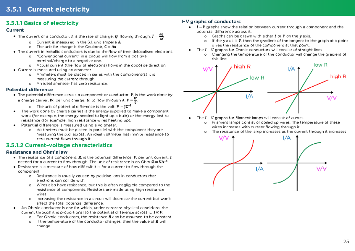 Current Electricity Concepts and Principles (PHYS101) - 3.5.1 Basics of ...