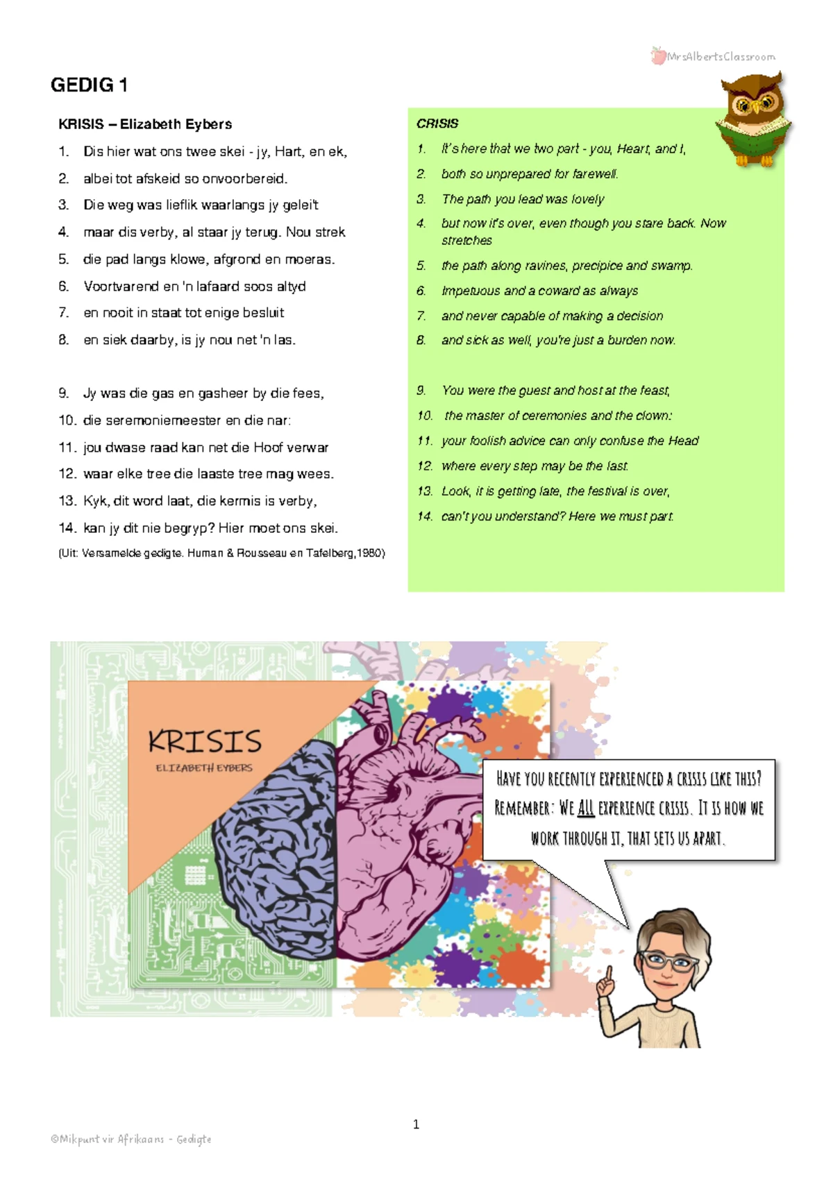 FET - Analise van "Die dans van die reën" en verwante vrae - Studocu