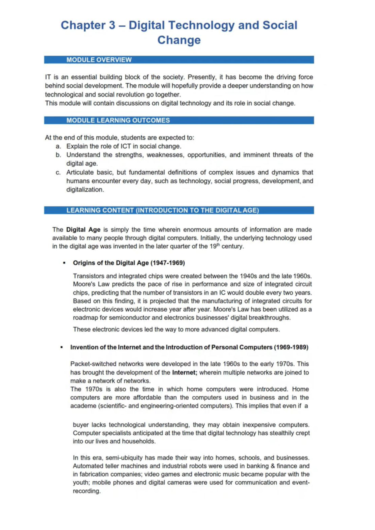 Digital Technology AND Social Changes - Presently, it has become the ...