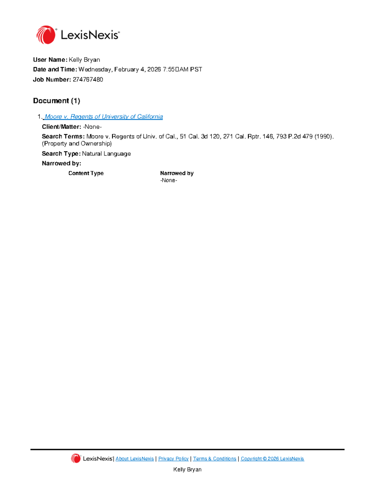 Moore v. Regents of University of California: Legal Analysis ...