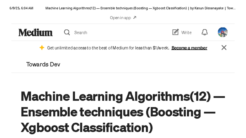 Machine Learning Algorithms(12): Ensemble Techniques - Xgboost Classification - Studocu