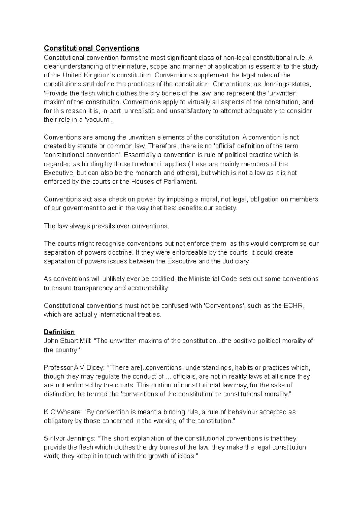 Constitutional Conventions - Constitutional Conventions Constitutional ...