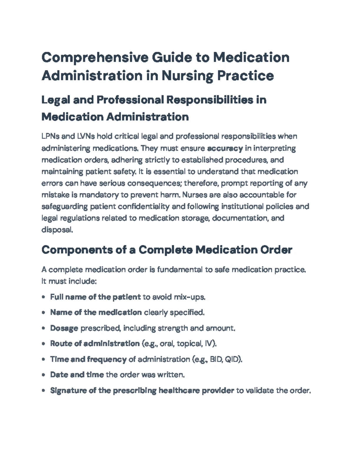 Comprehensive Guide to Medication Administration Factors in Nursing ...