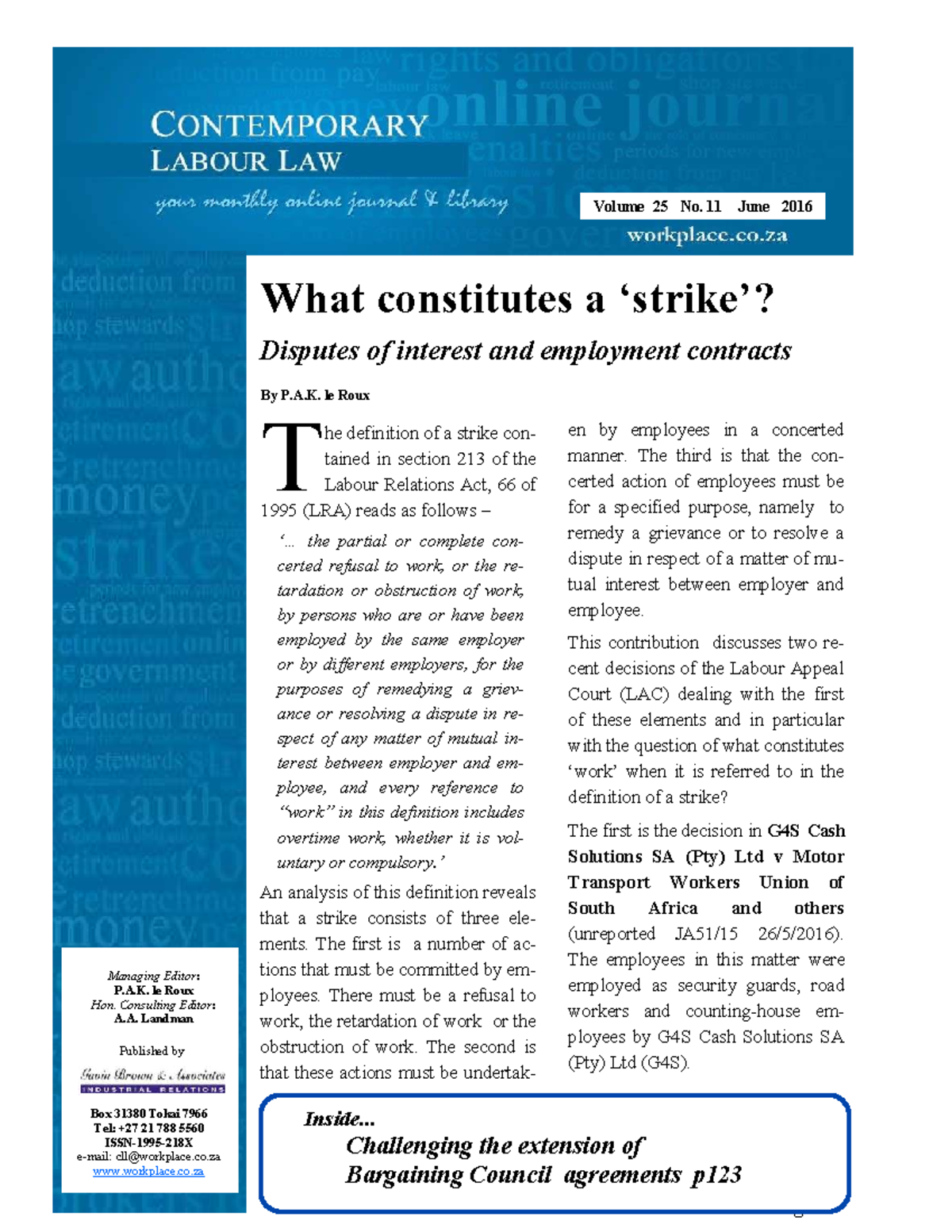 Labour Law Analysis: Defining Strikes in Employment Contracts - Studocu