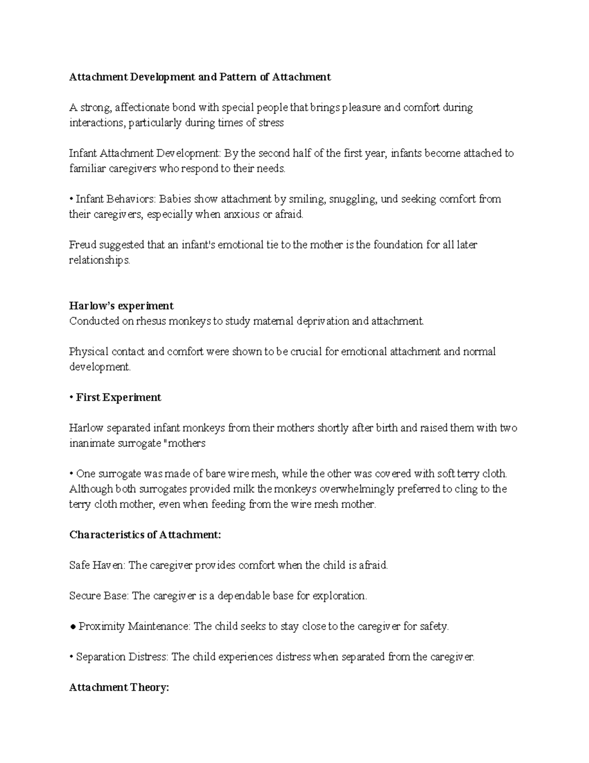 Attachment Styles - Attachment Development and Pattern of Attachment A ...