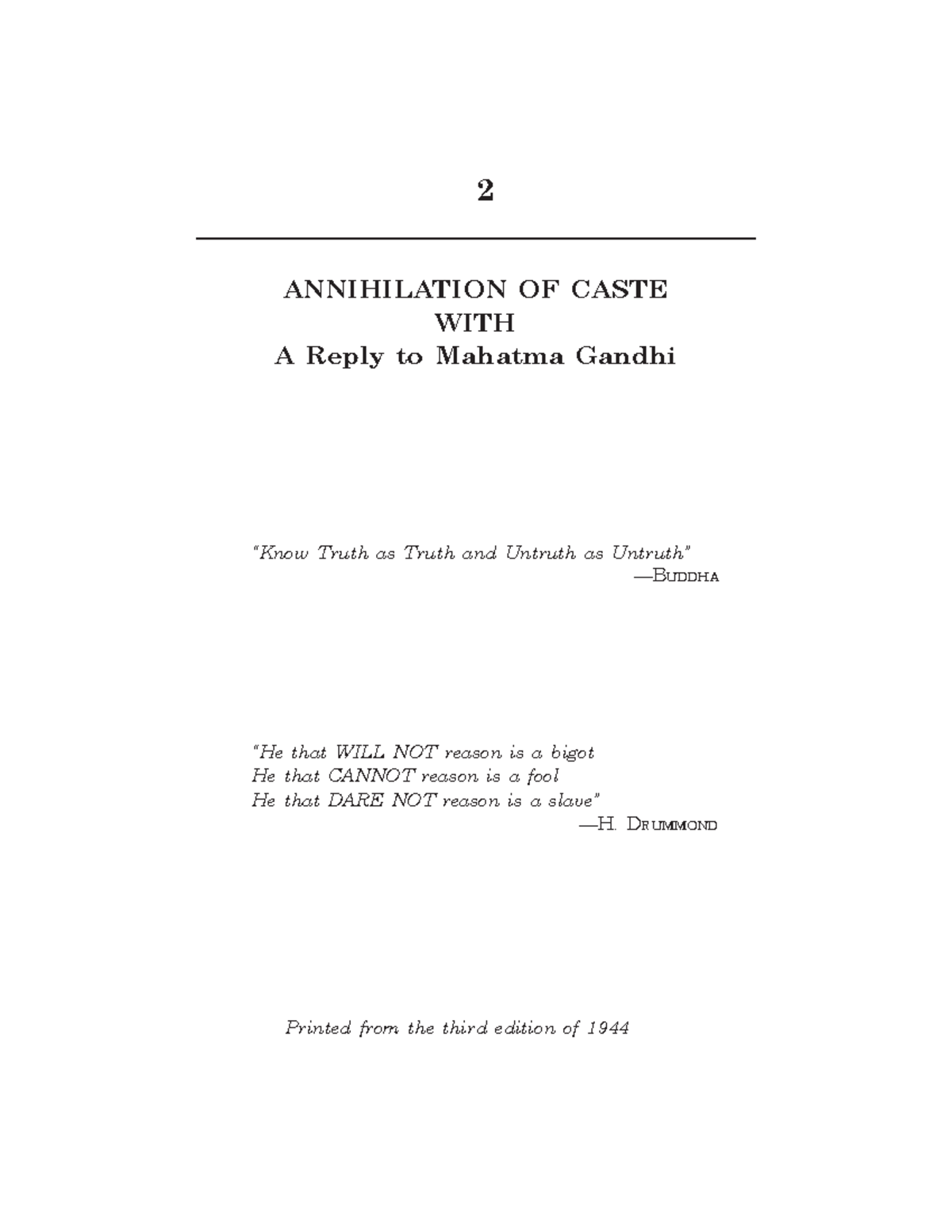 Annihilation of Caste: B.R. Ambedkar's 1936 Unpublished Speech - Studocu