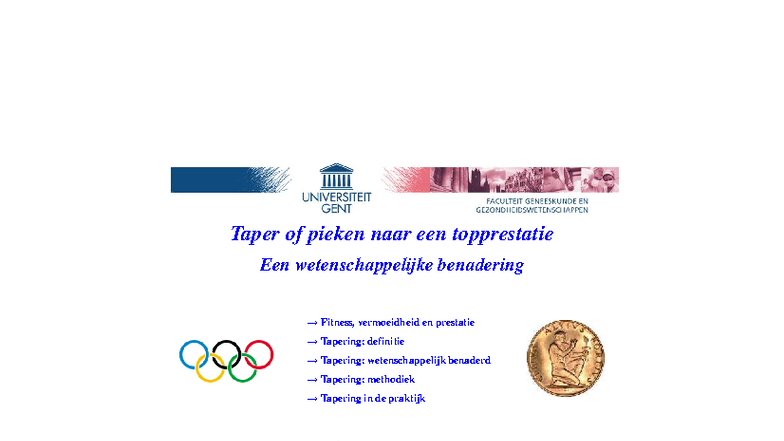 Les trainingsleer Taper: Wetenschappelijke Benadering van ...