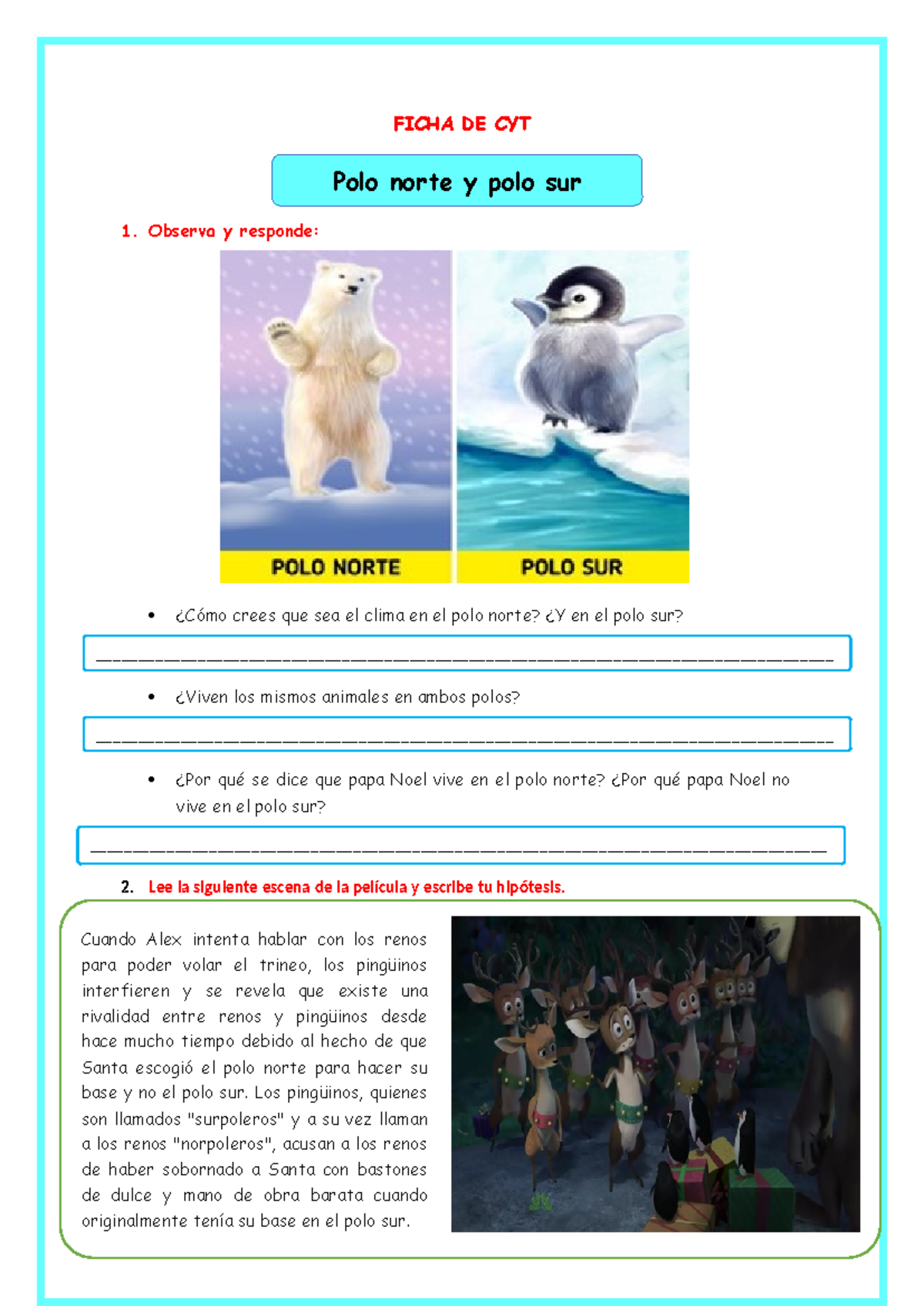 Ficha MART 5: Exploración sobre el Clima y Vida en los Polos - Studocu