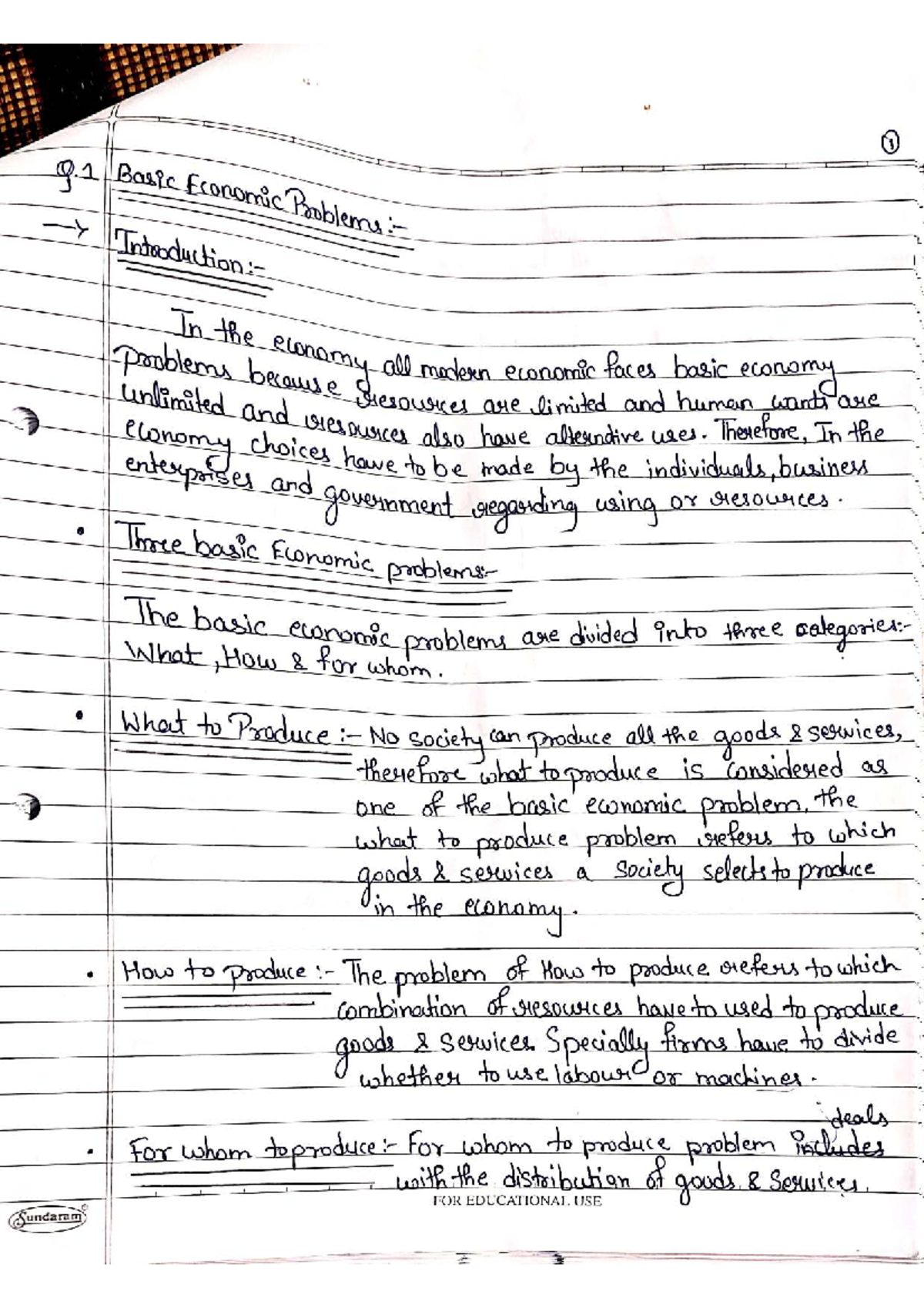 Economics Notes: Basic Problems, Demand & Supply Laws, and Approaches ...
