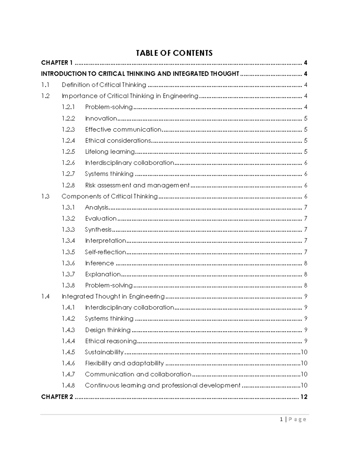 Critical Thinking in Engineering: Course Overview and Key Components ...