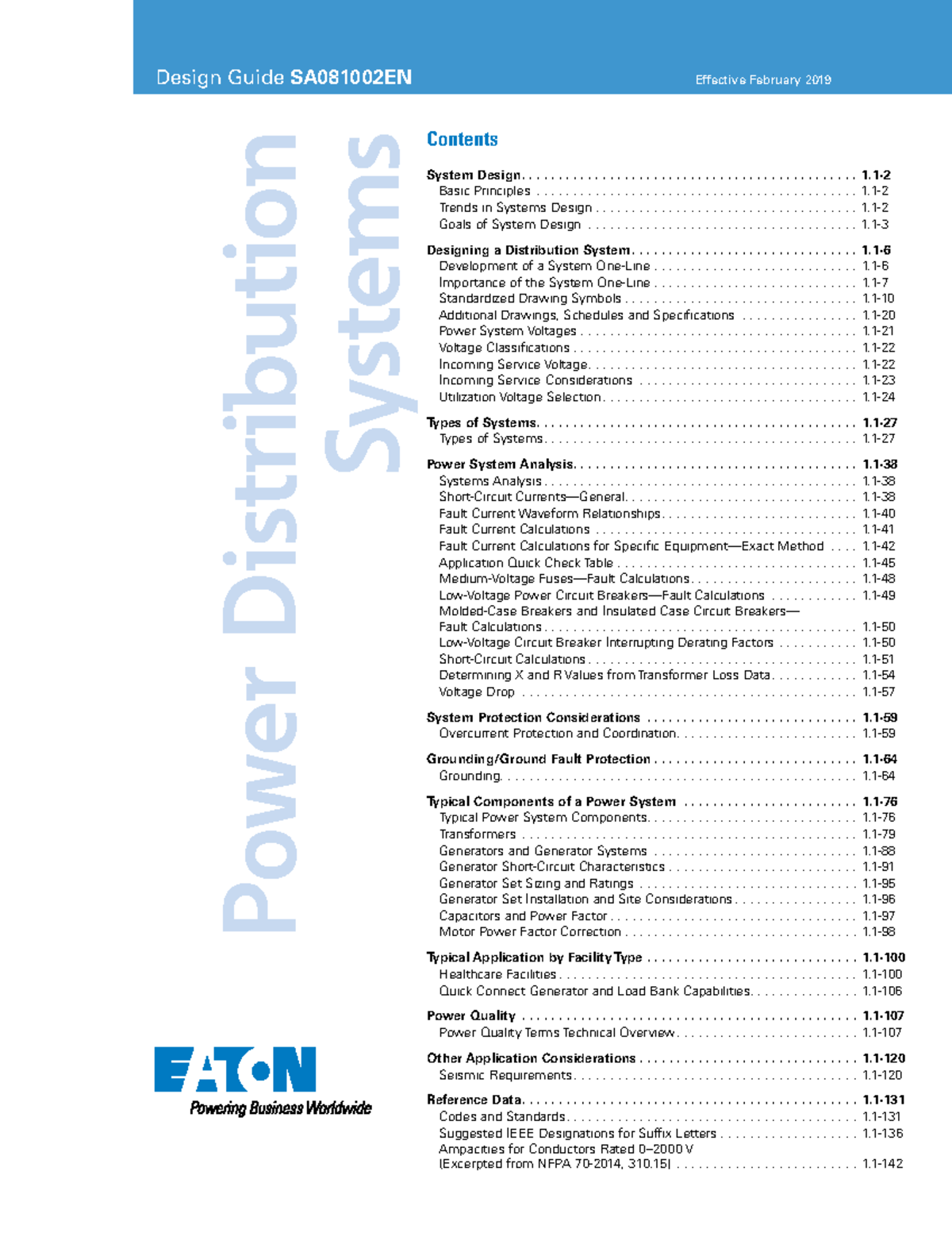 Power system design basics - Power Distribution Systems Design Guide ...
