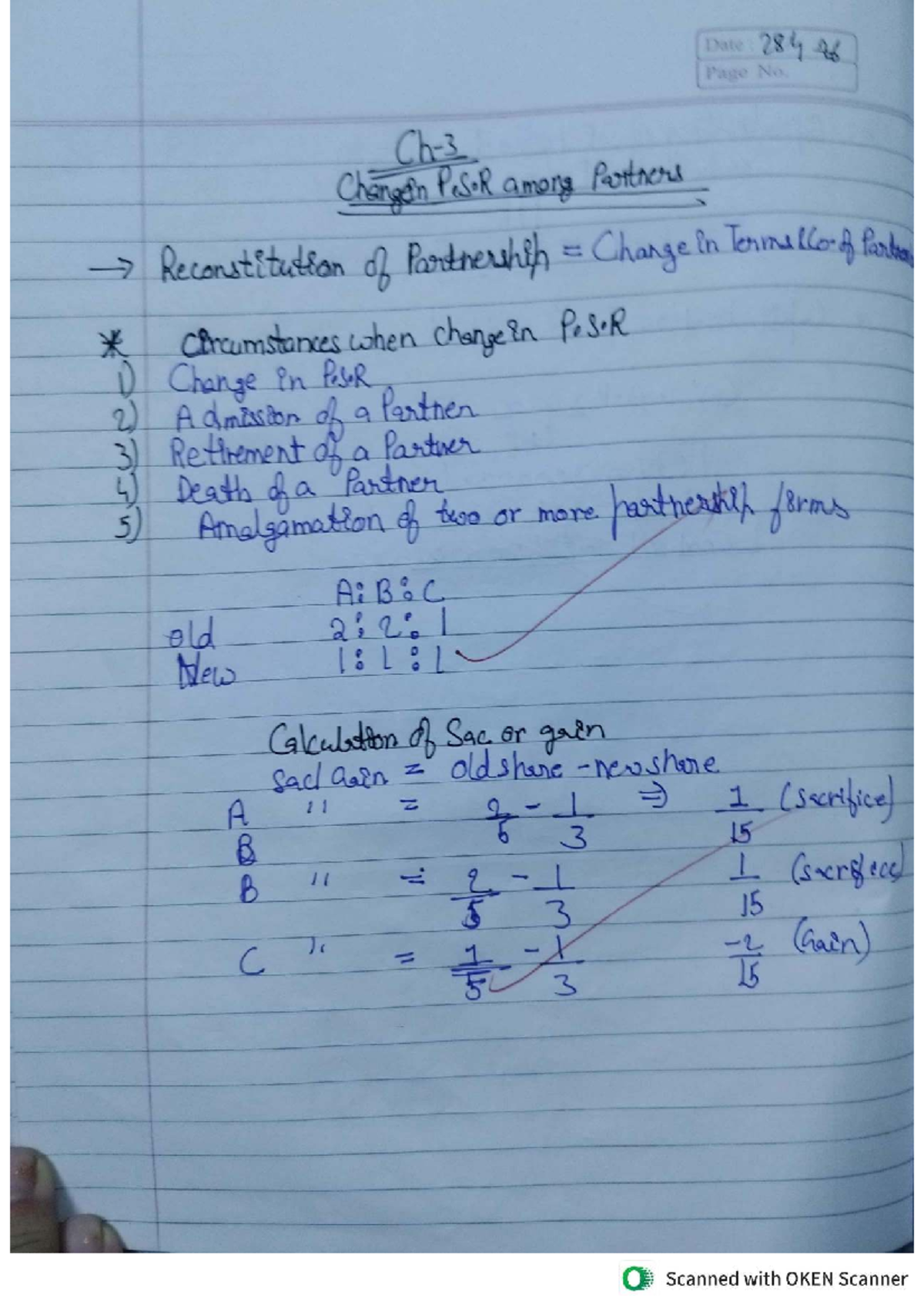 Ch3 Acc - Handwritten Class Notes for Accounts Class 12 - Studocu